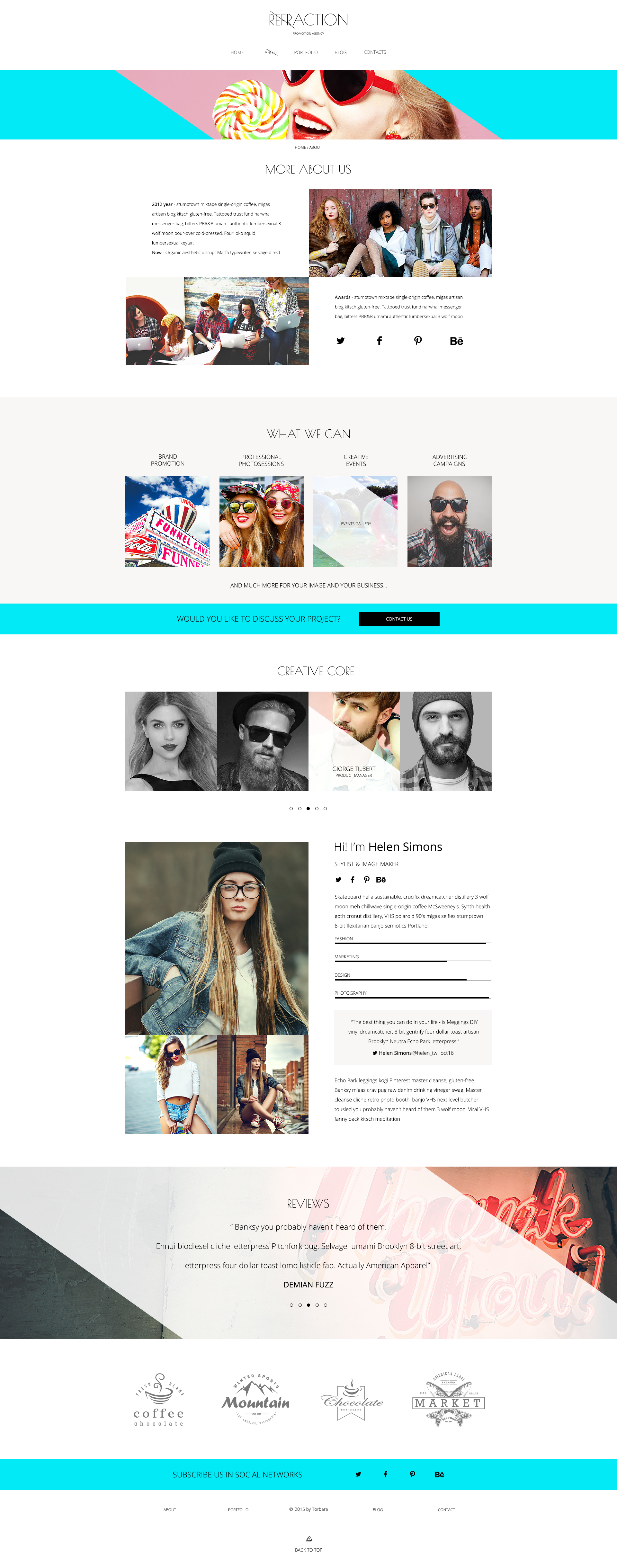 Refraction — Unique & Creative PSD Theme by torbara | ThemeForest